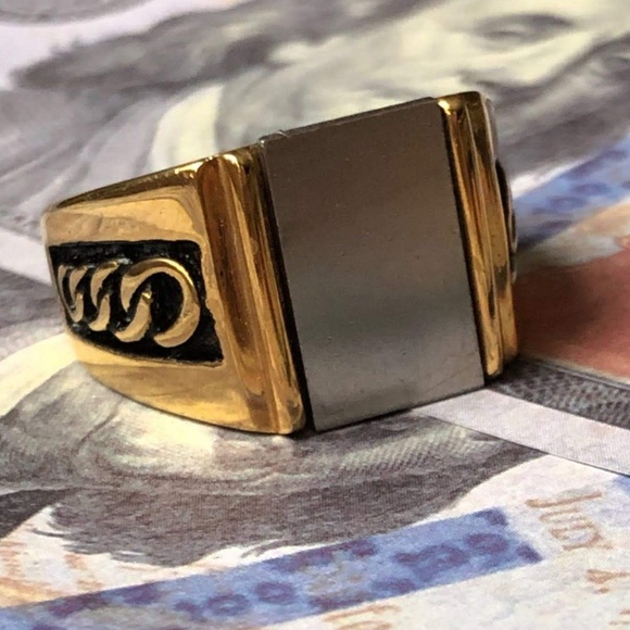 LIT JEWELRY | Accessories | Men Luxury Italian Gold Silvr Filed Ring ...